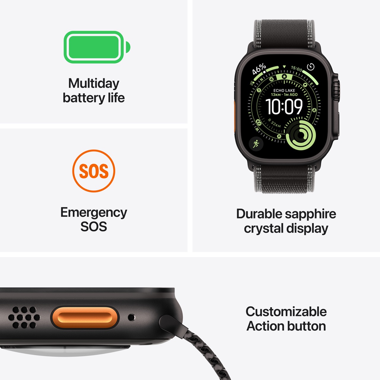 Apple Watch Ultra 3 / GPS + Cellular / 49mm / Natural Titanium Case ...